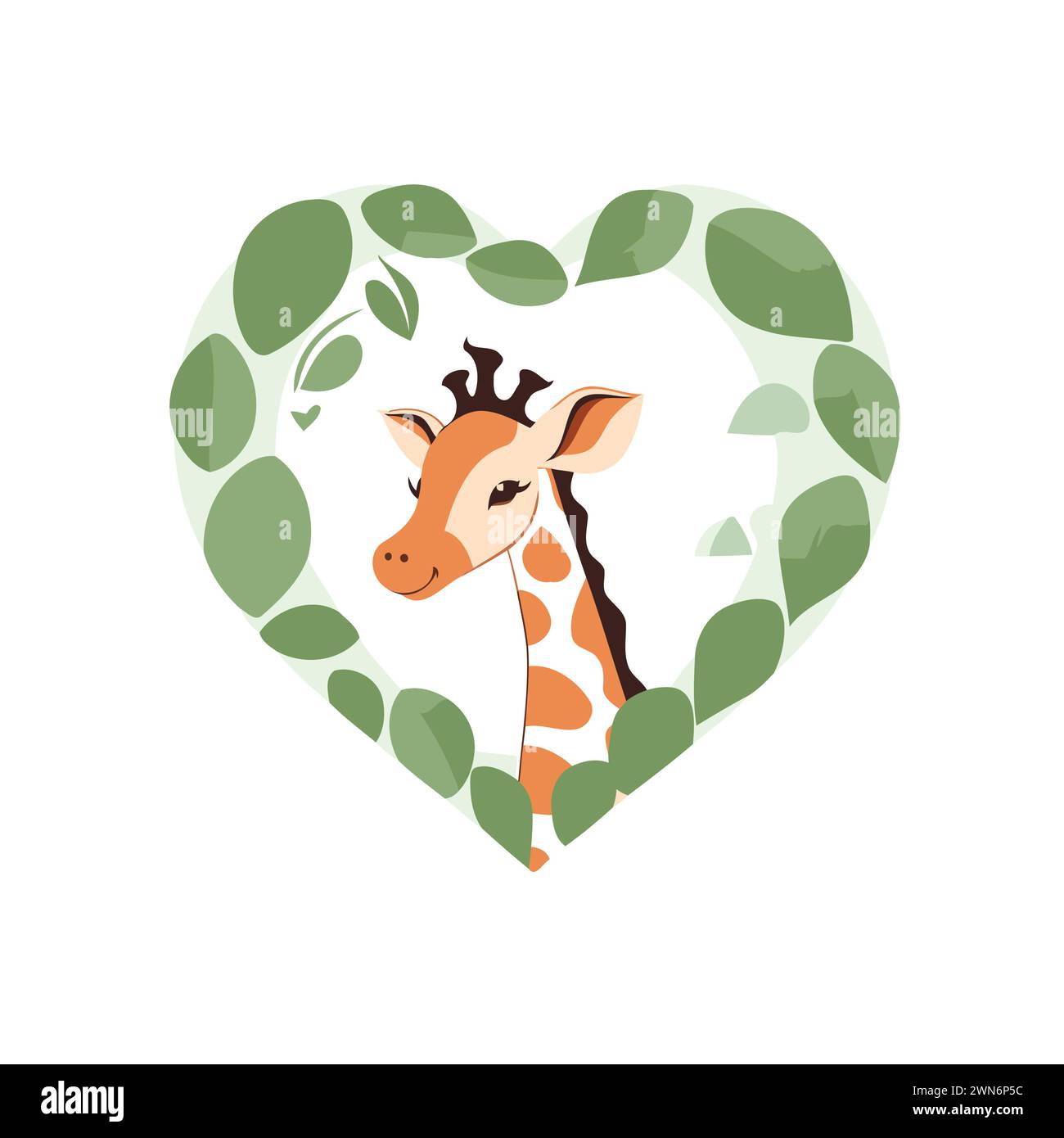 Heart shaped leaves Stock Vector Images - Alamy