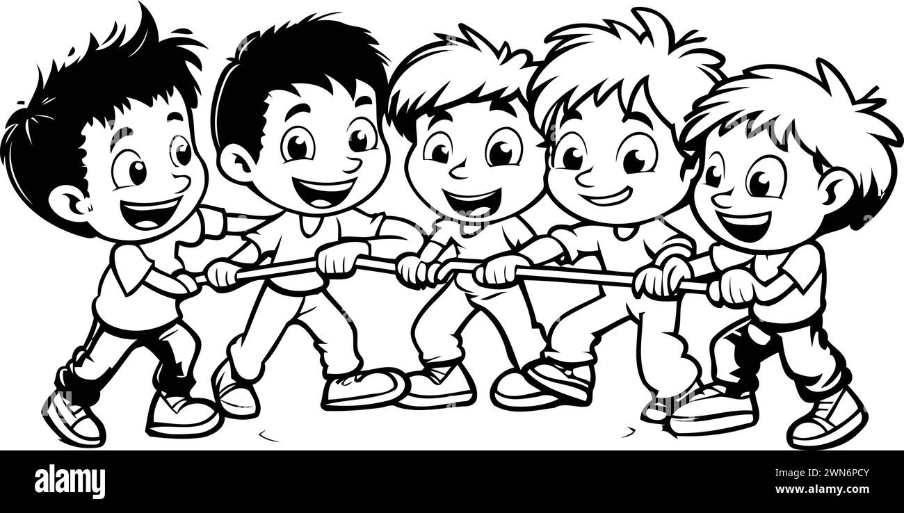 Black and white tug Cut Out Stock Images & Pictures - Alamy