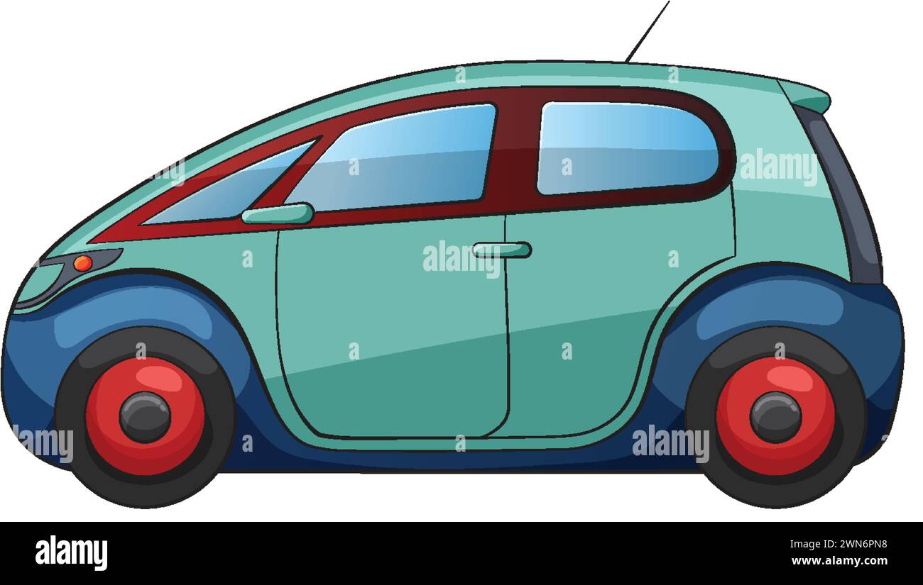 Stylized Vector Graphic Of A Small Modern Car Stock Vector Image And Art Alamy