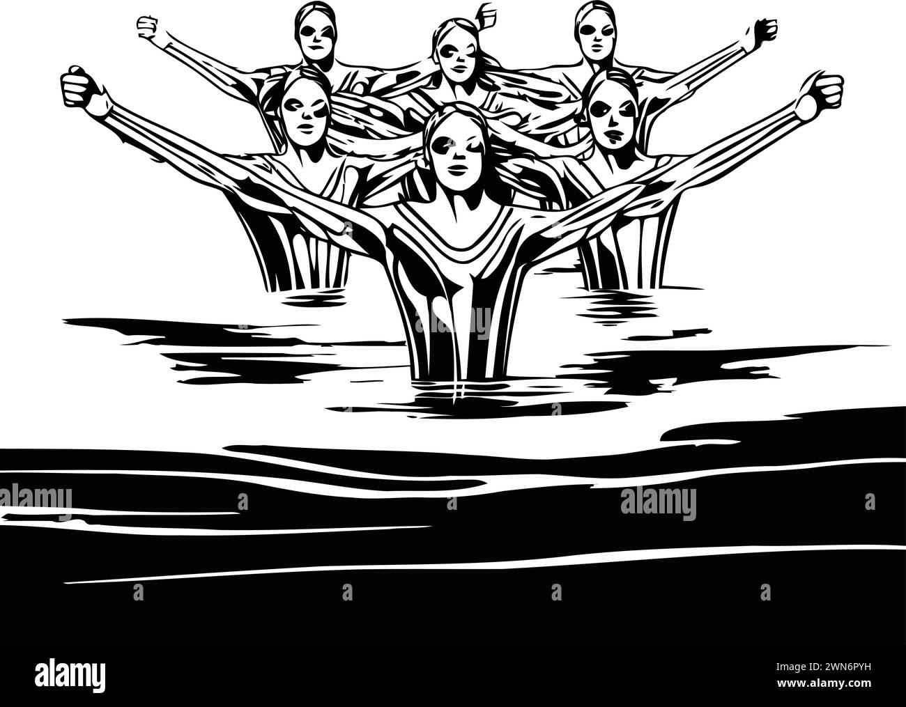 Swimming Pool Black Man Stock Vector Images Alamy