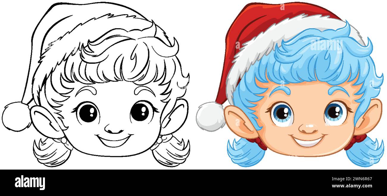 "Vector illustration of a cheerful Christmas elf Stock Vector Image ...