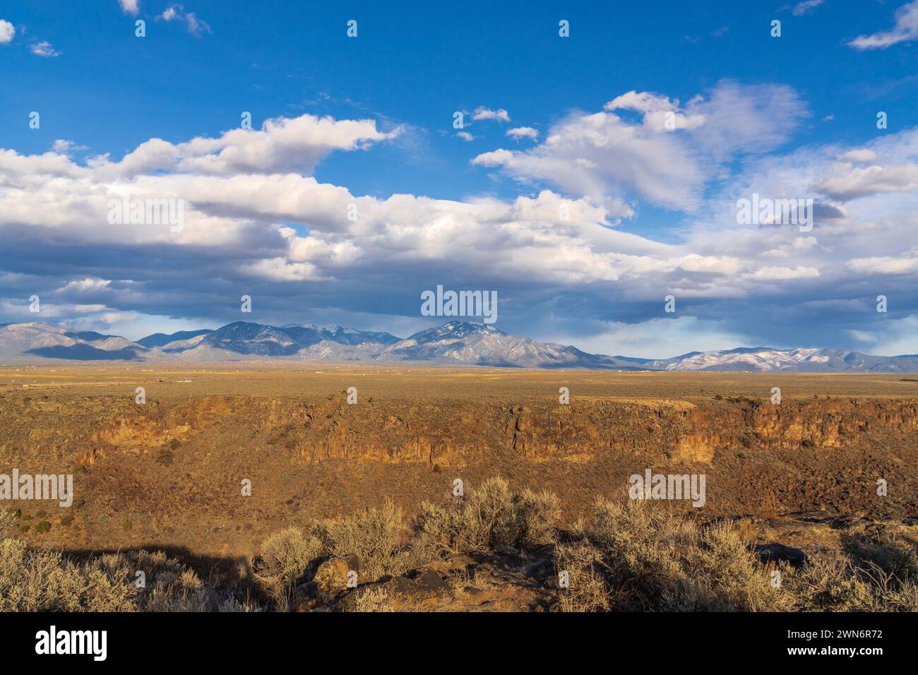 Taos from Rio Grande Gorge New Mexico Stock Photo - Alamy