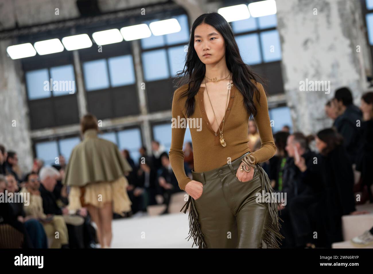 Models wear creations as part of the Chloe Fall/Winter 2024-2025 ready ...