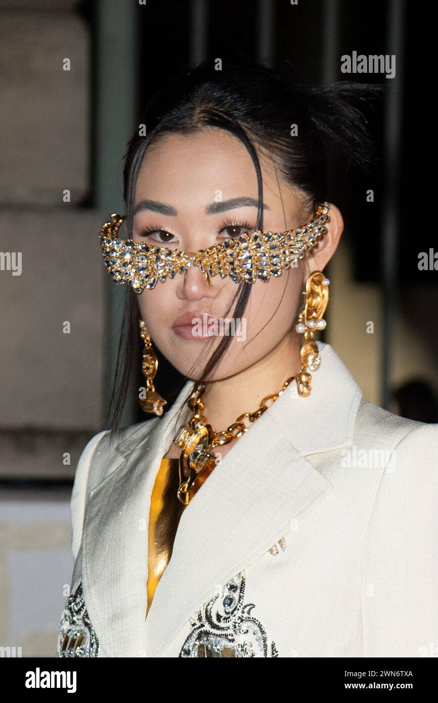 Jaime Xie attending the Schiaparelli Womenswear Fall/Winter 2024-2025 ...