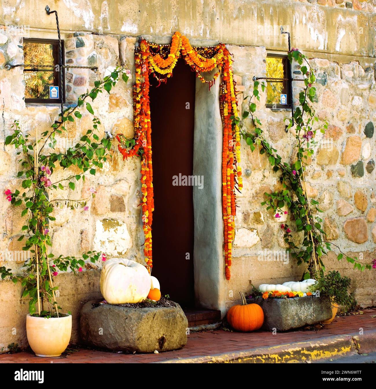 Colorful entrance to an art gallery Stock Photo - Alamy
