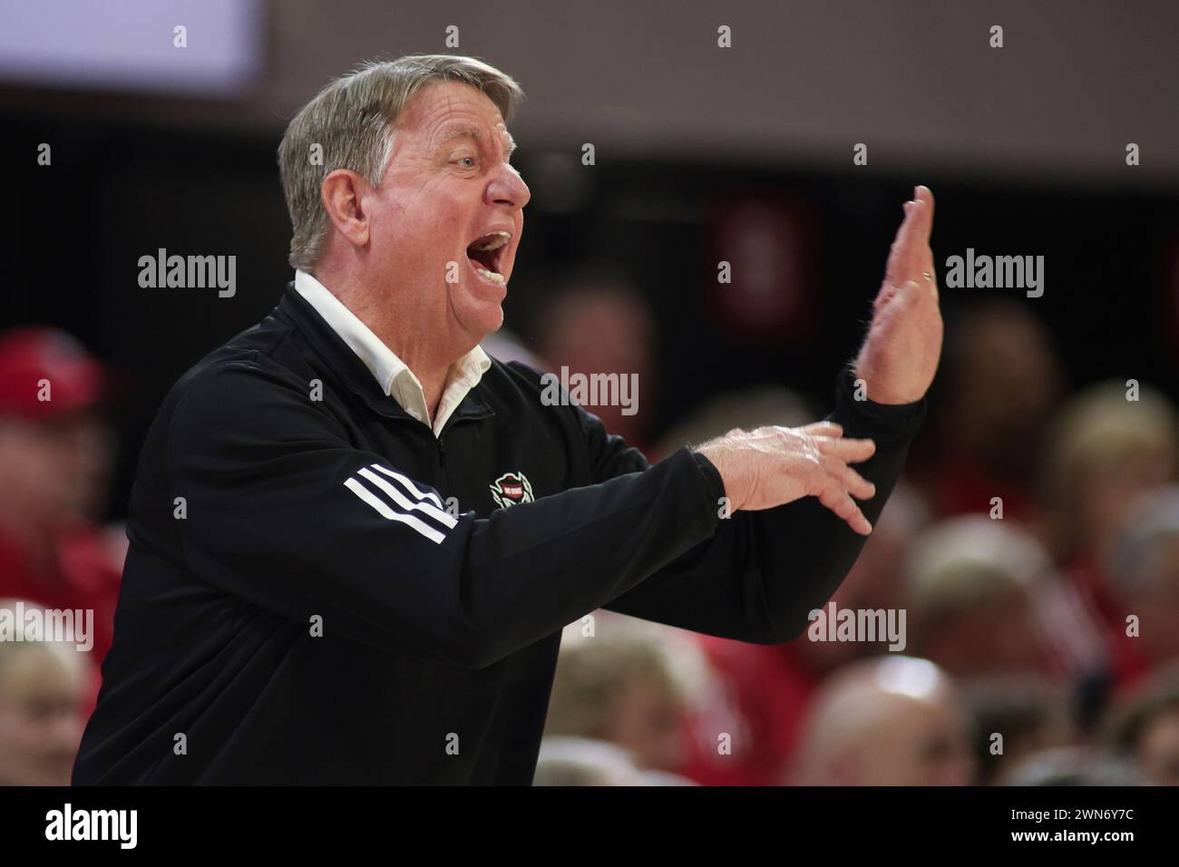 RALEIGH, NC - FEBRUARY 29: NC State Wolfpack head coach Wes Moore ...
