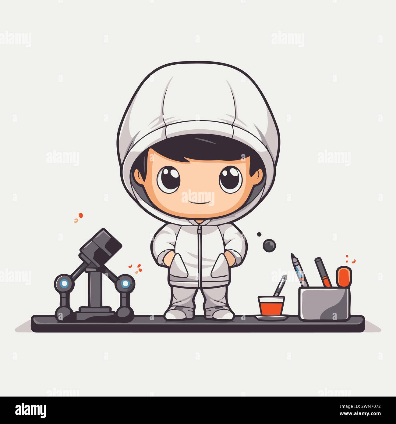 Boy doing science experiments hi-res stock photography and images - Alamy
