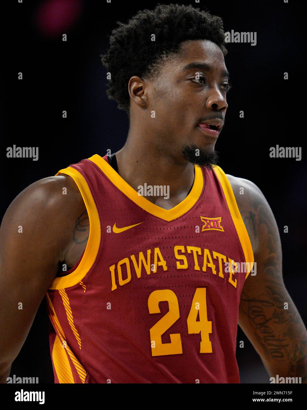 Iowa State forward Hason Ward plays during an NCAA college basketball ...