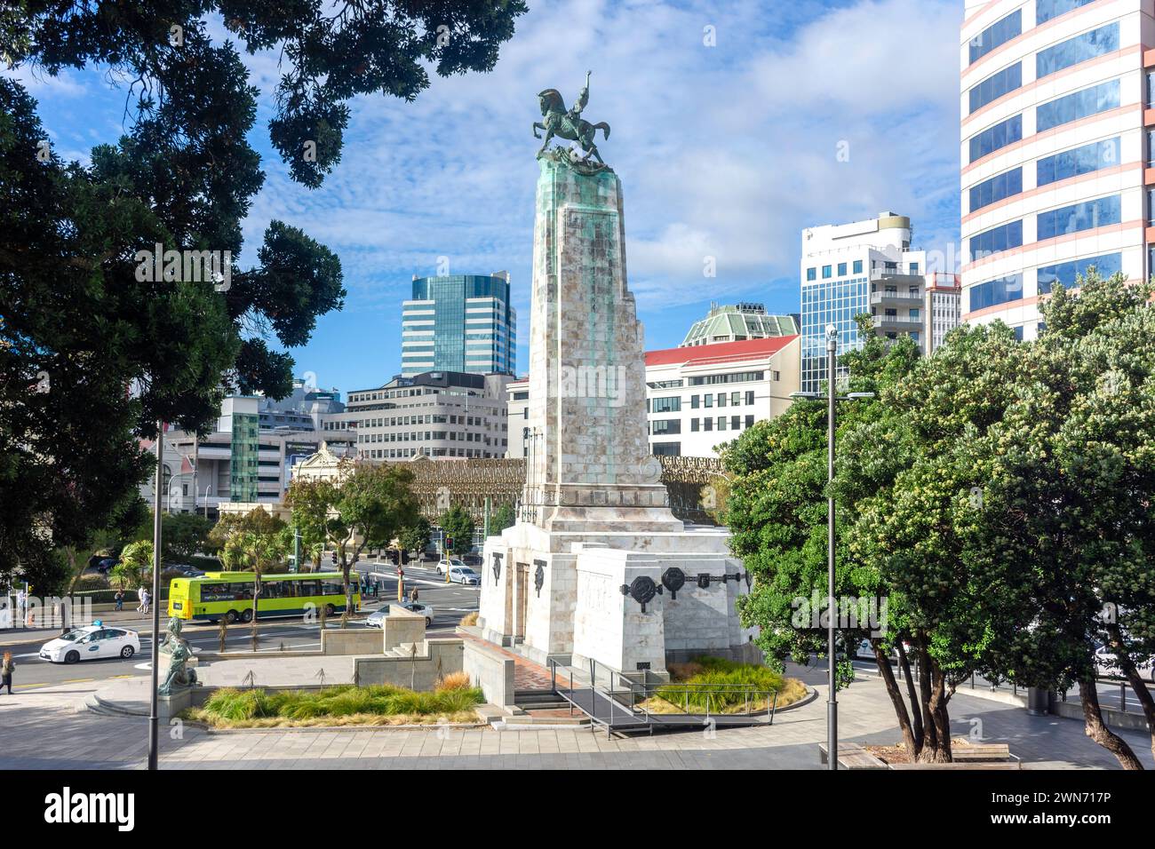Wellington cenotaph war memorial high rise lambton quay pipitea hi-res ...