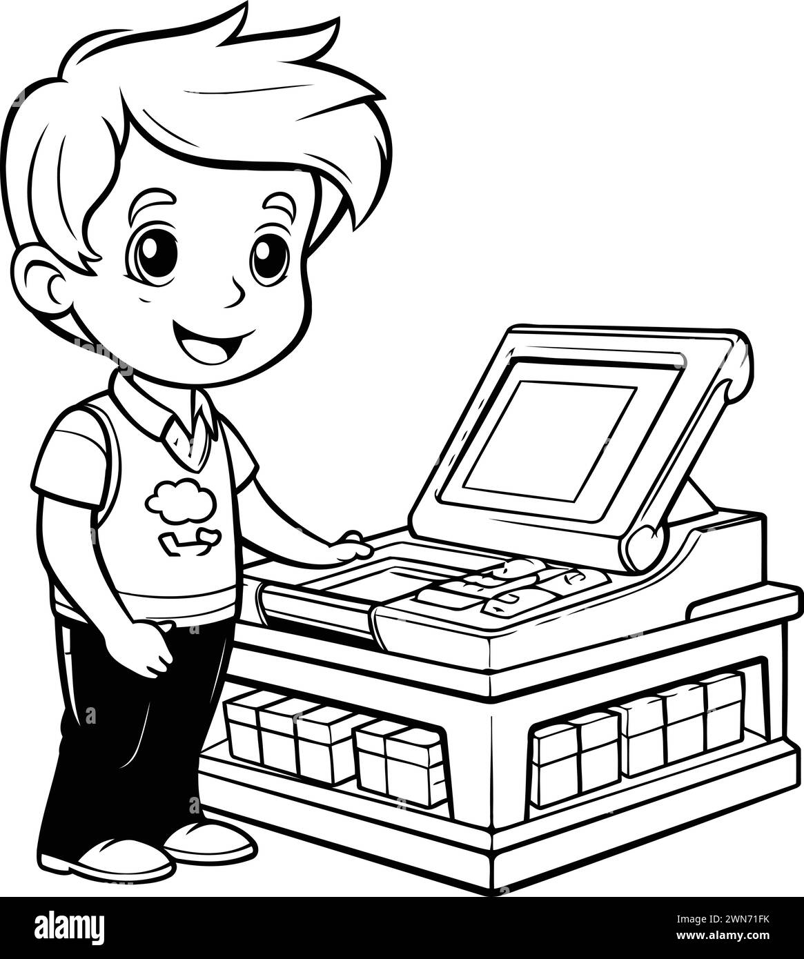 Child cash register hi-res stock photography and images - Alamy