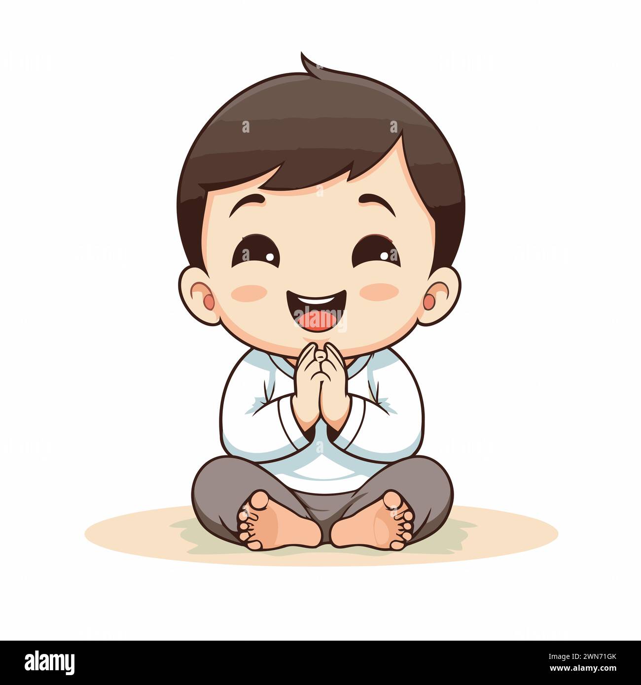 Kid praying Stock Vector Images - Alamy