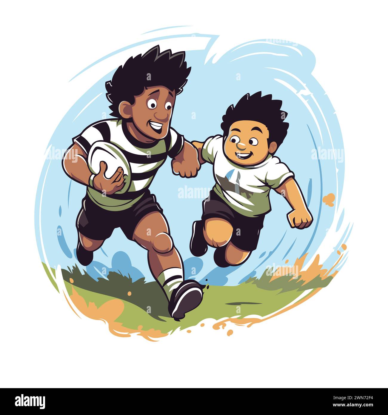 African american rugby player Stock Vector Images - Alamy