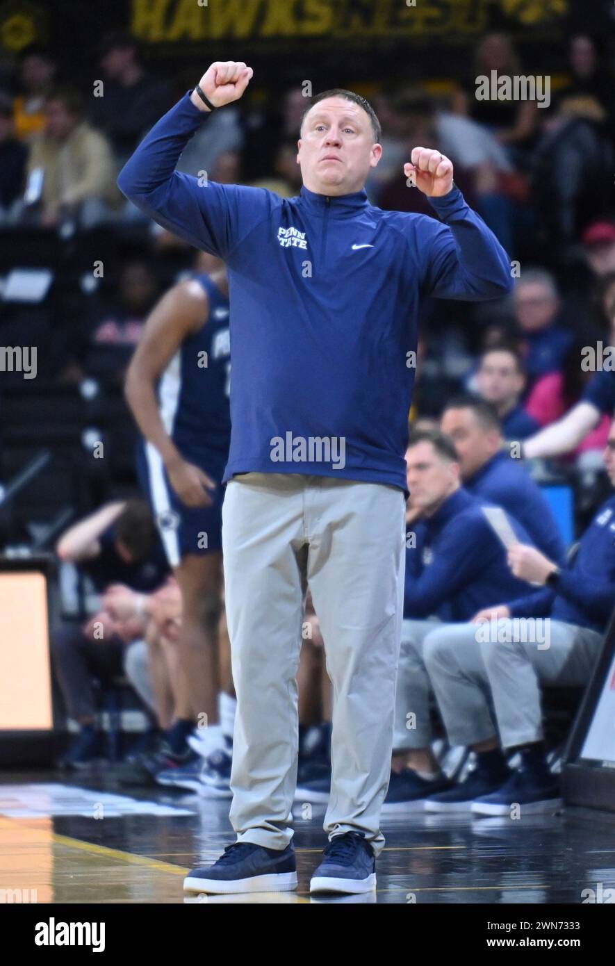 IOWA CITY, IA - FEBRUARY 27: Penn State head coach Mike Rhodes as seen ...