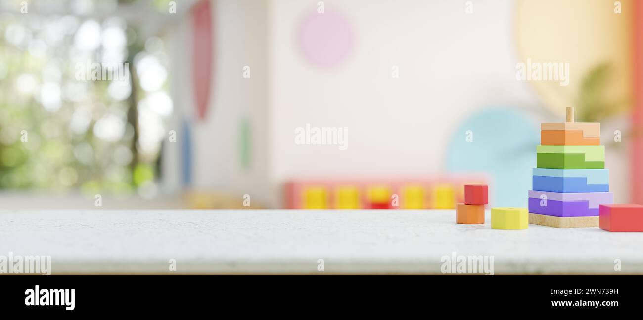 Nursery school table display hi-res stock photography and images - Alamy