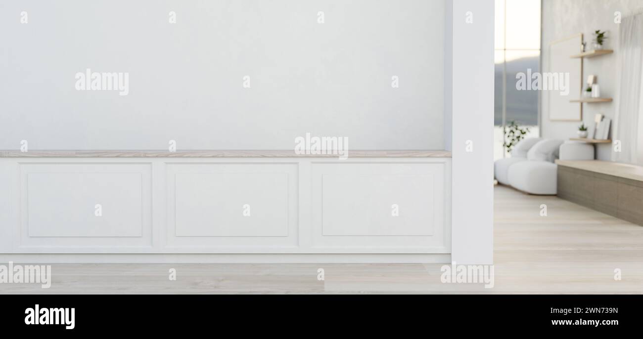 The interior design of a modern, beautiful home corridor leading ...