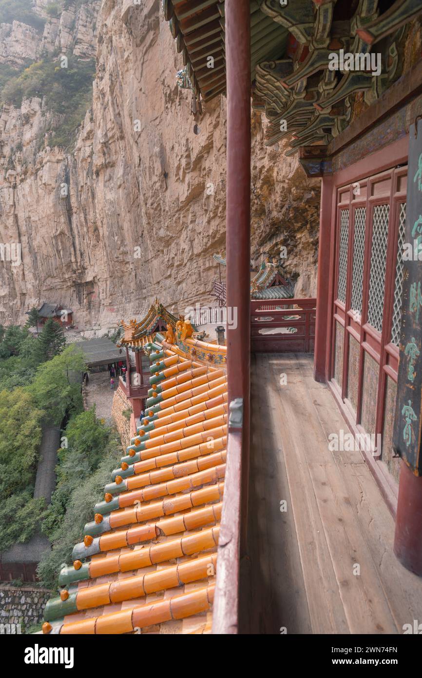 7.10.2021. DATONG, CHINA: Heng Shan Mountain with Hanging Temple ...