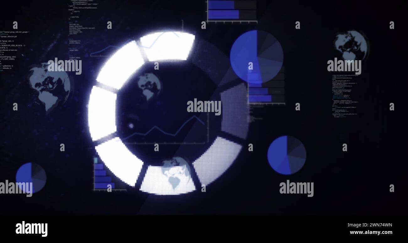 Image of data loading ring on black background Stock Photo - Alamy