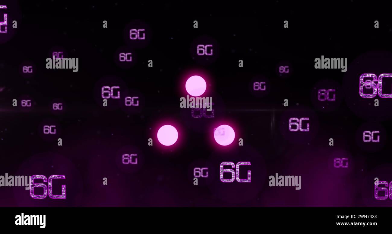 Image of data loading ring on black background. communication technology, data sharing and ...