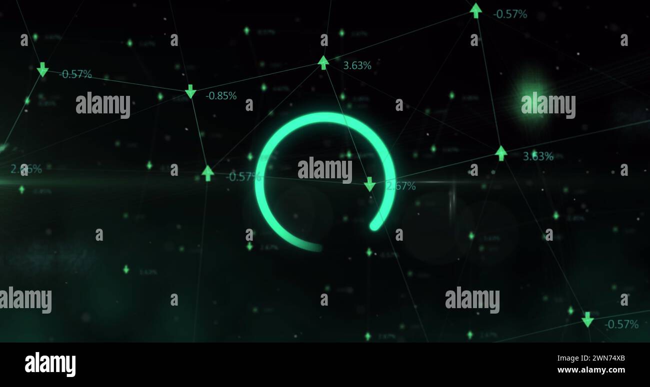 Image of data loading ring on black background Stock Photo - Alamy