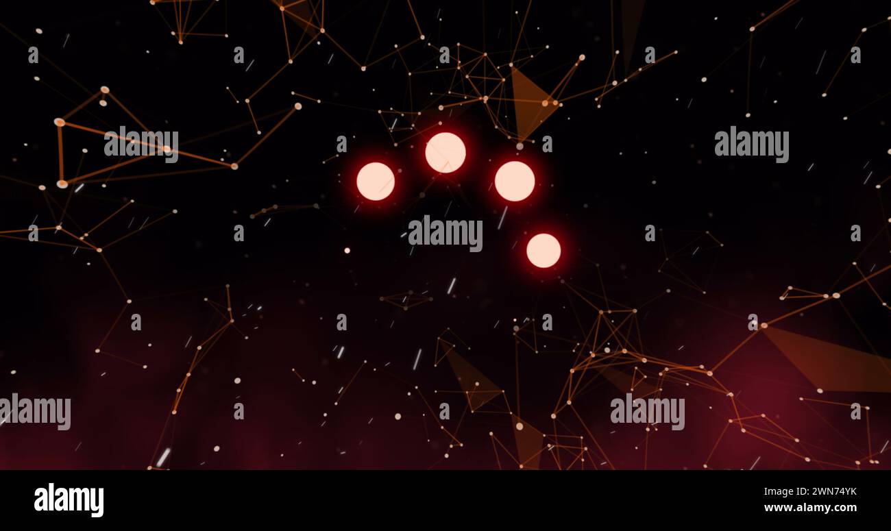 Image of data loading ring on black background. communication technology, data sharing and ...