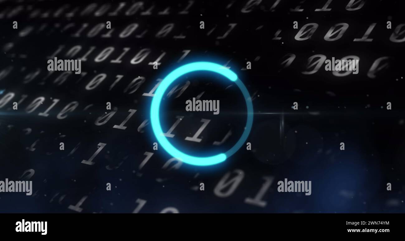 Image of data loading ring on black background Stock Photo - Alamy