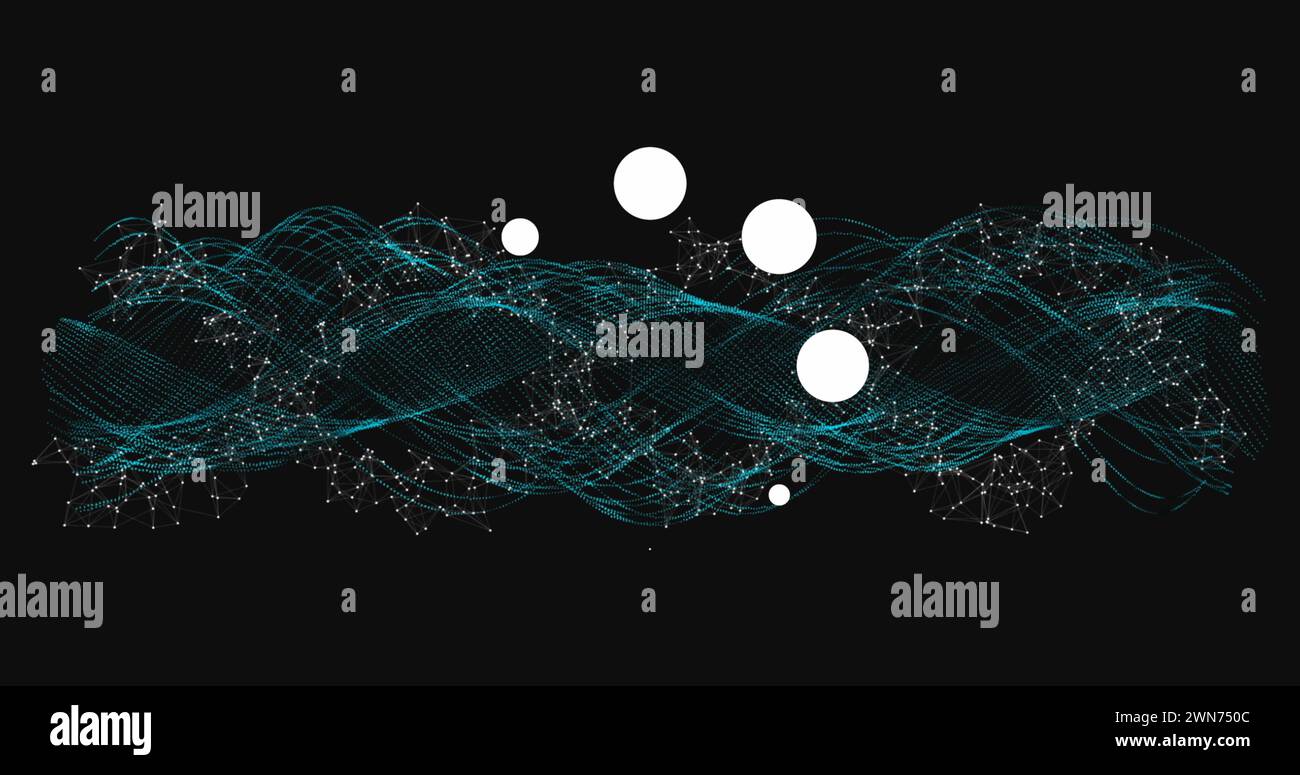 Image of data loading ring over network of connections Stock Photo - Alamy