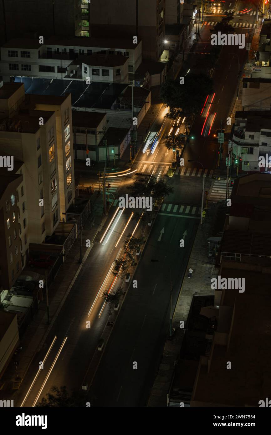 aerial top view Street traffic timelapse of traffic on the road ...
