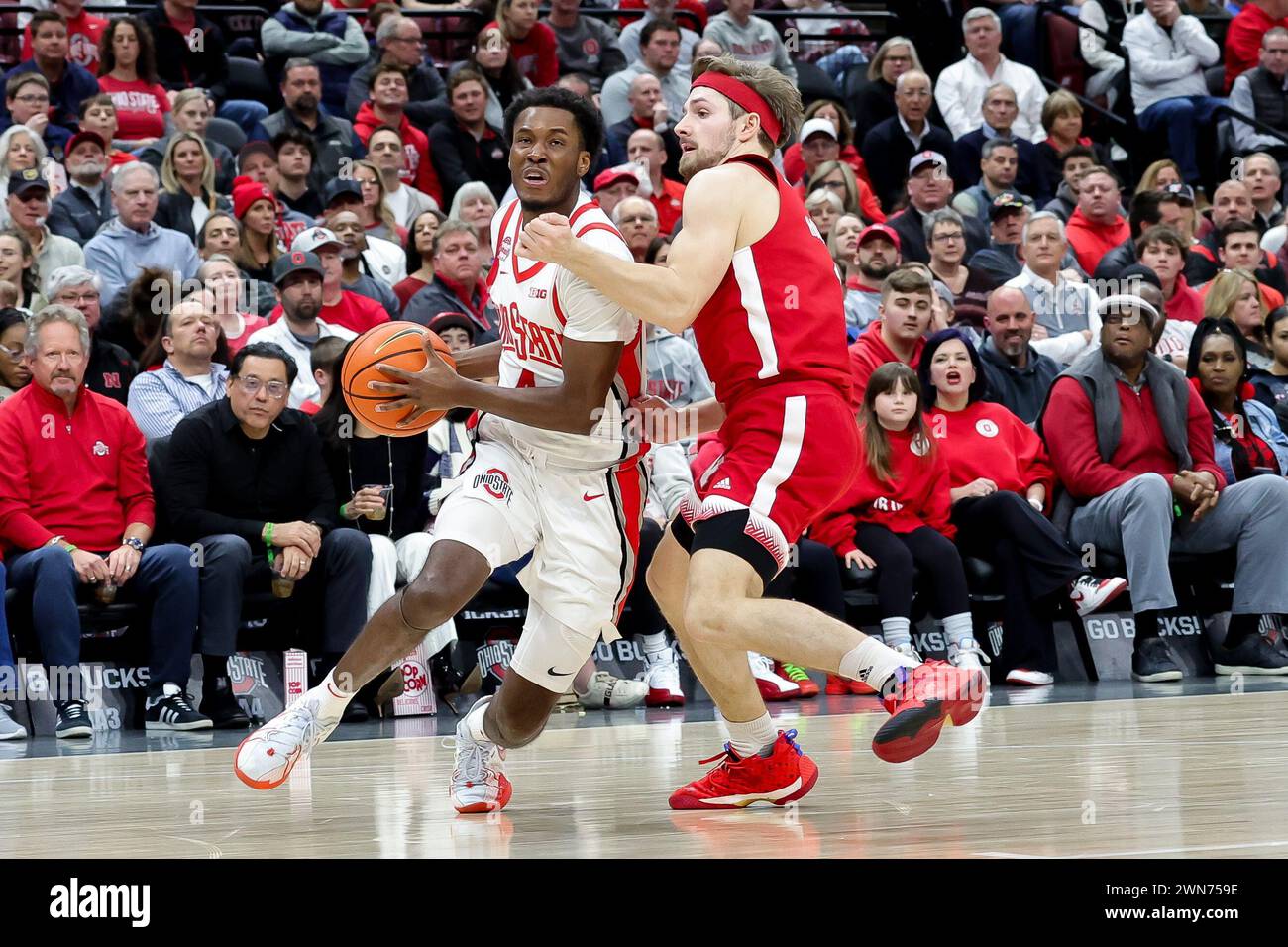 Columbus, Ohio, USA. 29th Feb, 2024. Ohio State Buckeyes guard Dale ...