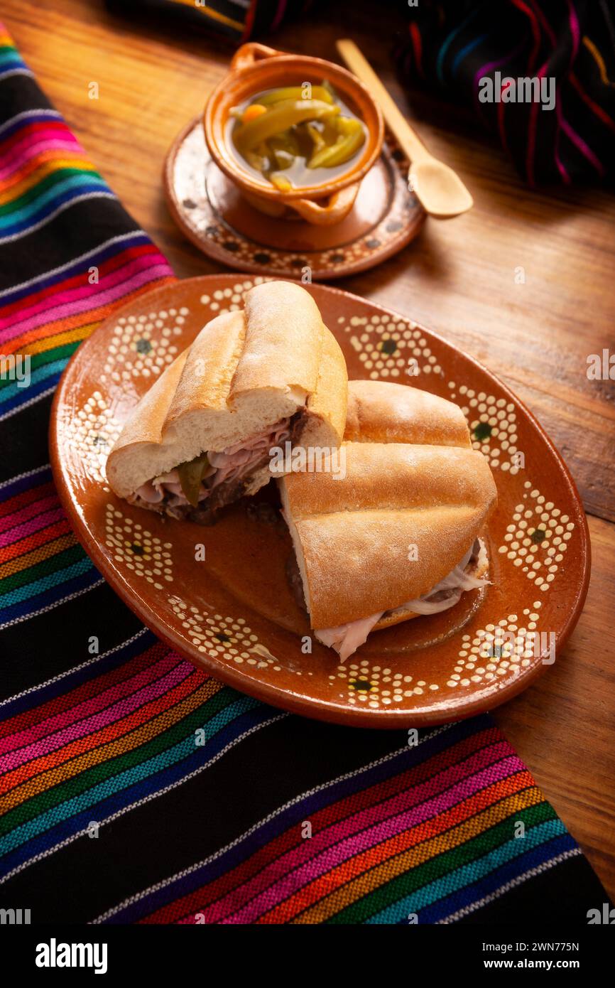 Mexican ham sandwich, in Mexico it is called Torta de Jamon, it is the ...