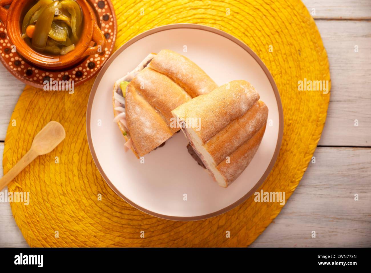 Mexican ham sandwich, in Mexico it is called Torta de Jamon, it is the ...