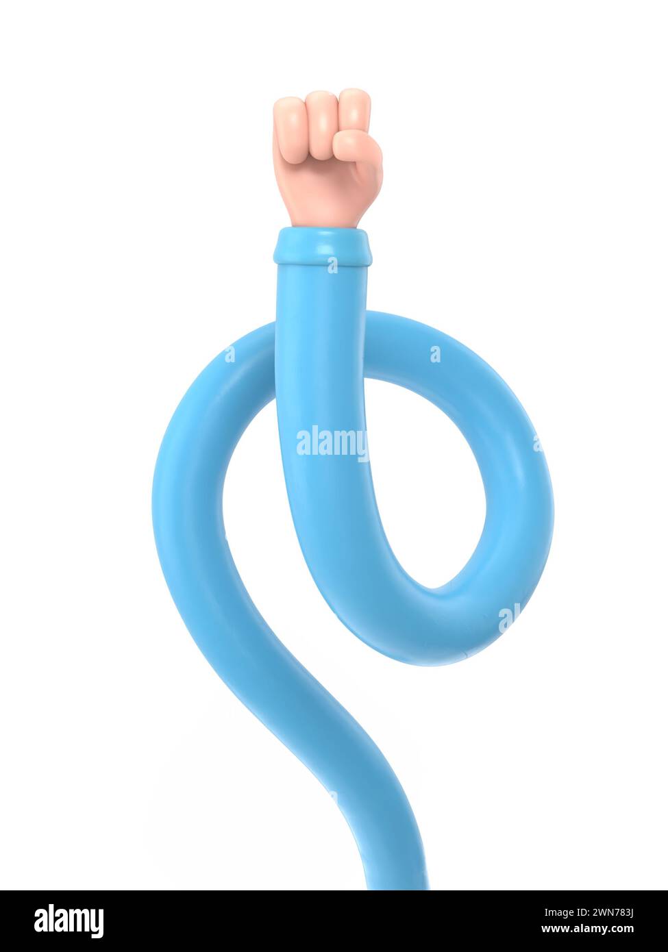 Cartoon Gesture Icon Mockup.Strength icon. Cartoon character hand fist ...