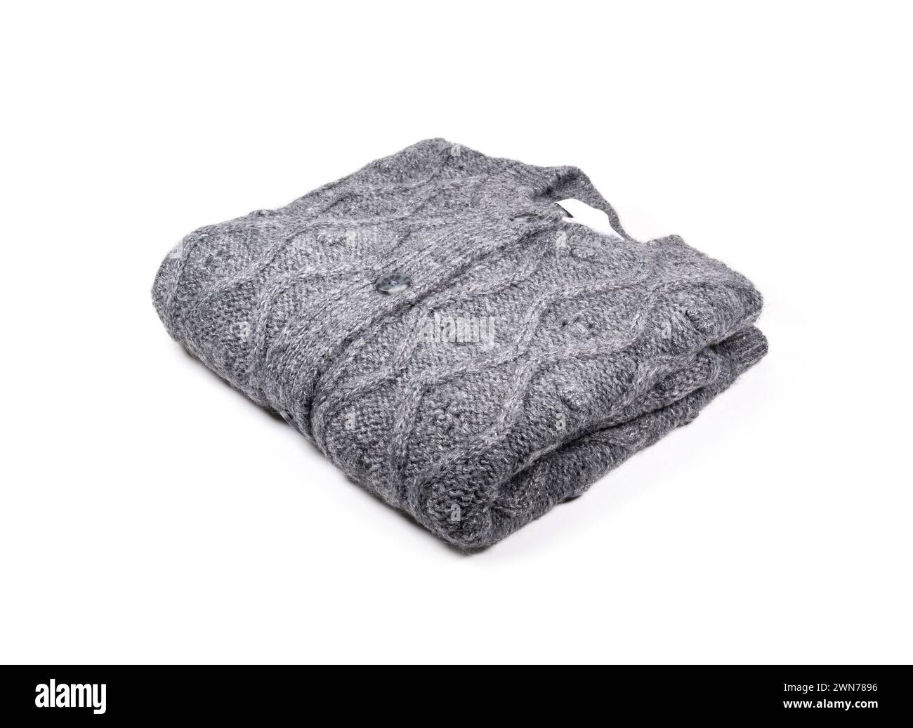 Grey cardigan sweater Cut Out Stock Images & Pictures - Alamy