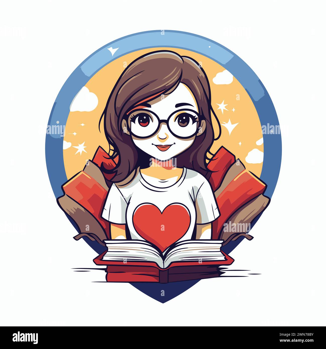 Reading glasses vector vectors hi-res stock photography and images - Alamy