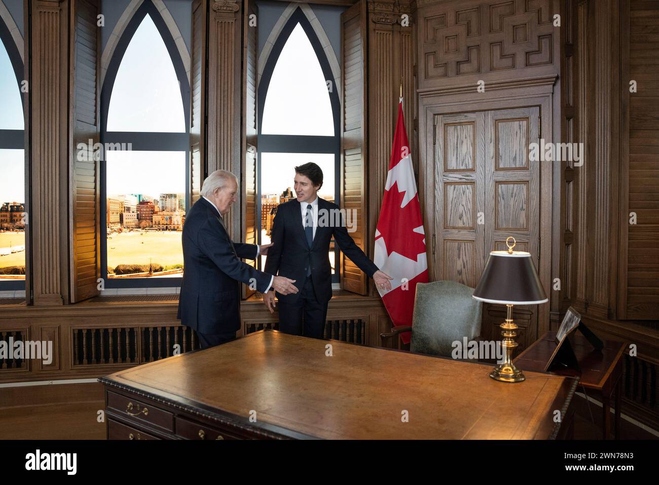 Antigonish, Canada. 29th Feb, 2024. Prime Minister Justin Trudeau ...