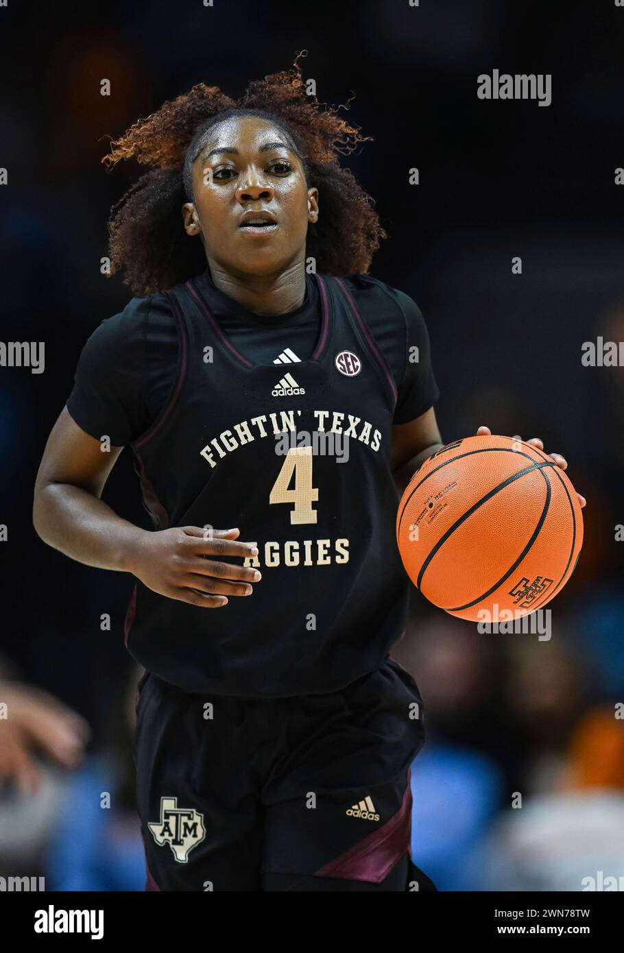 KNOXVILLE, TN - FEBRUARY 29: Texas A&M Aggies guard Kay Kay Green (4 ...