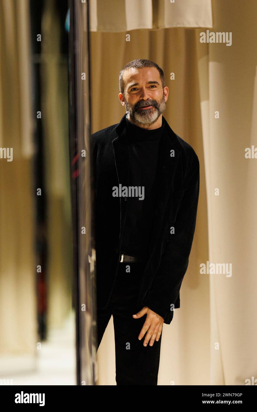 Designer Daniel Roseberry accepts applause at the conclusion of the ...