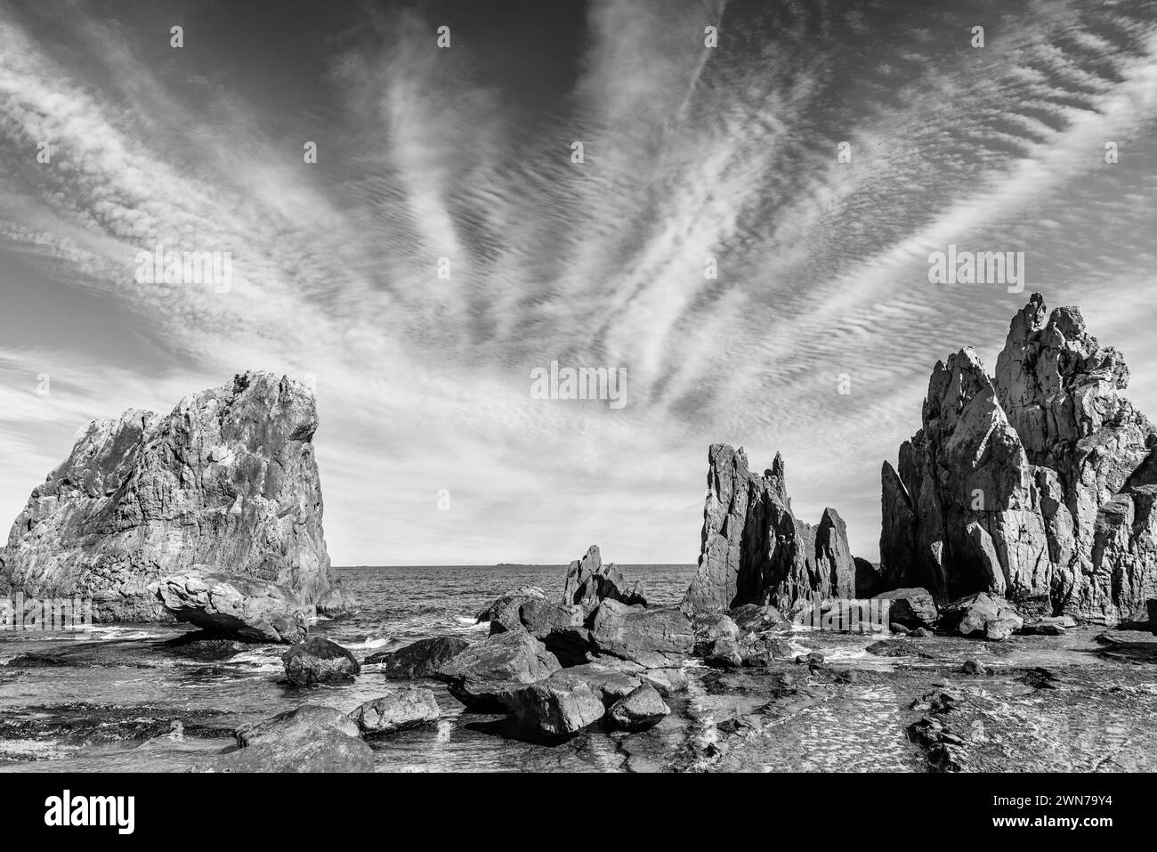 Hashigui Rocks amazing natural stone formations in Kushimoto Town in ...