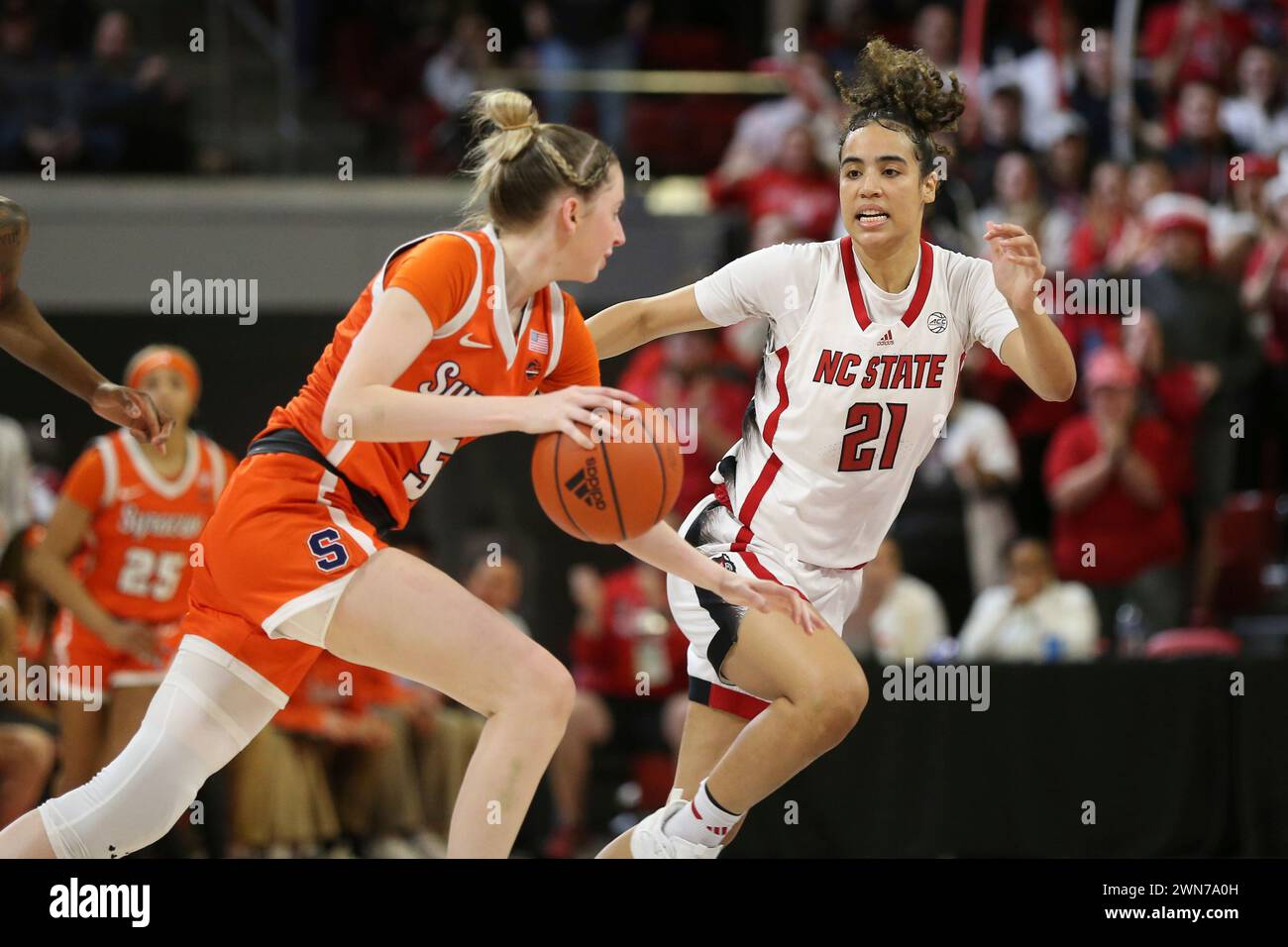 RALEIGH, NC - FEBRUARY 29: NC State Wolfpack guard Madison Hayes (21 ...