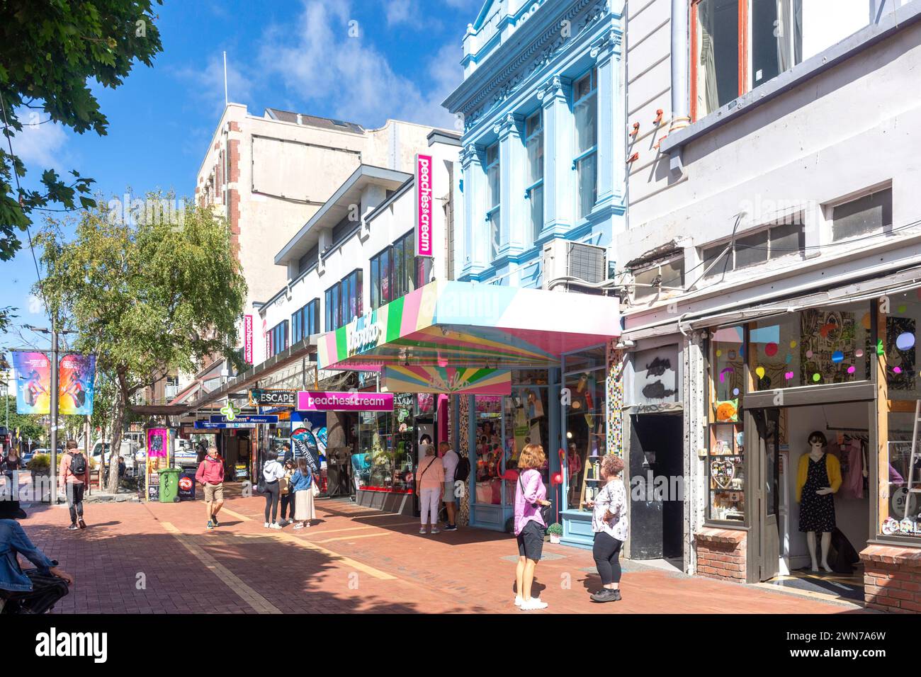 Pedestrianised Cuba Street, Te Aro, City of Wellington (Te Whanganui-a ...