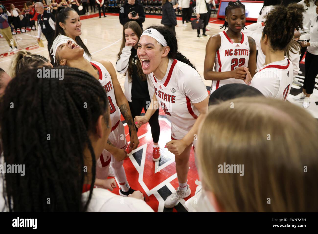 RALEIGH, NC - FEBRUARY 29: NC State Wolfpack forward Mimi Collins (2 ...