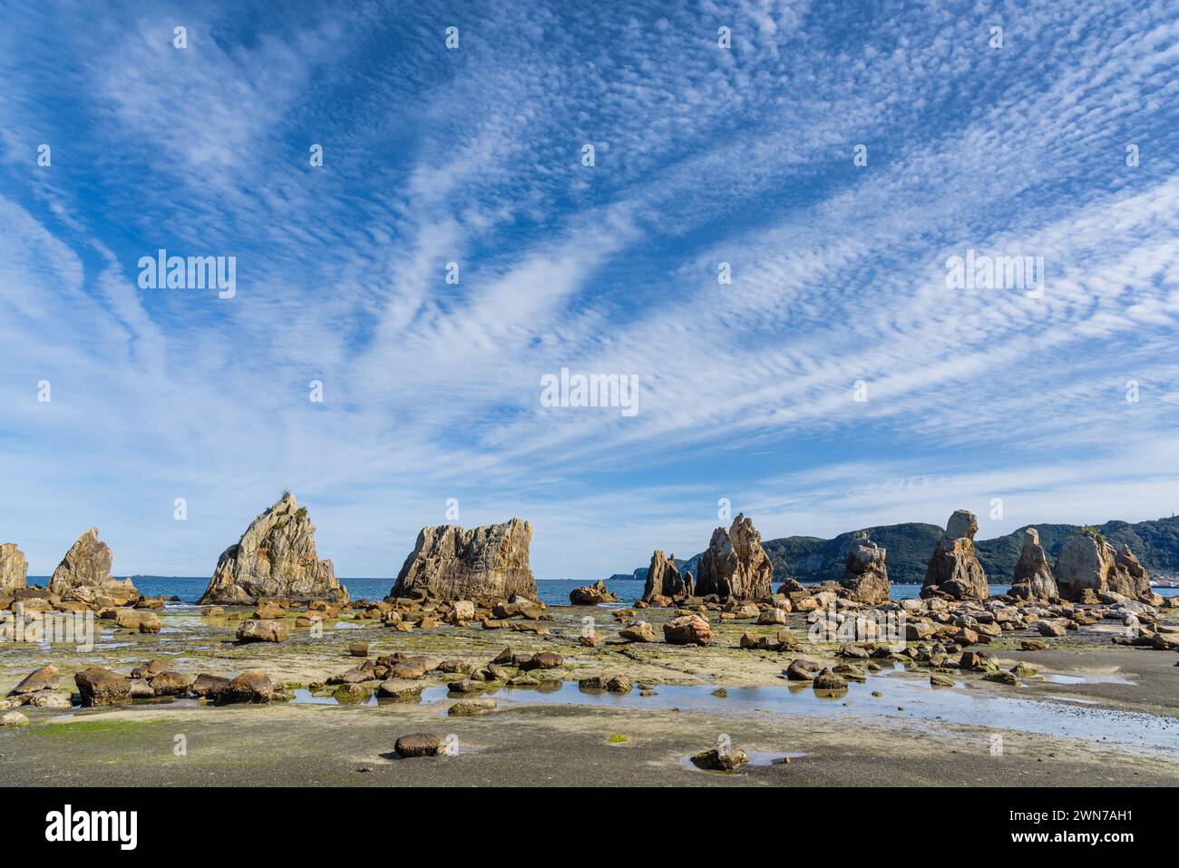 Hashigui Rocks amazing natural stone formations in Kushimoto Town in ...