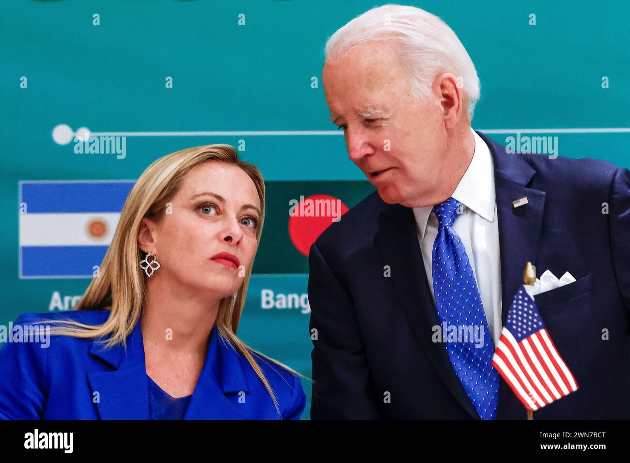 FILE - Italian Prime Minister Giorgia Meloni and President Joe Biden ...