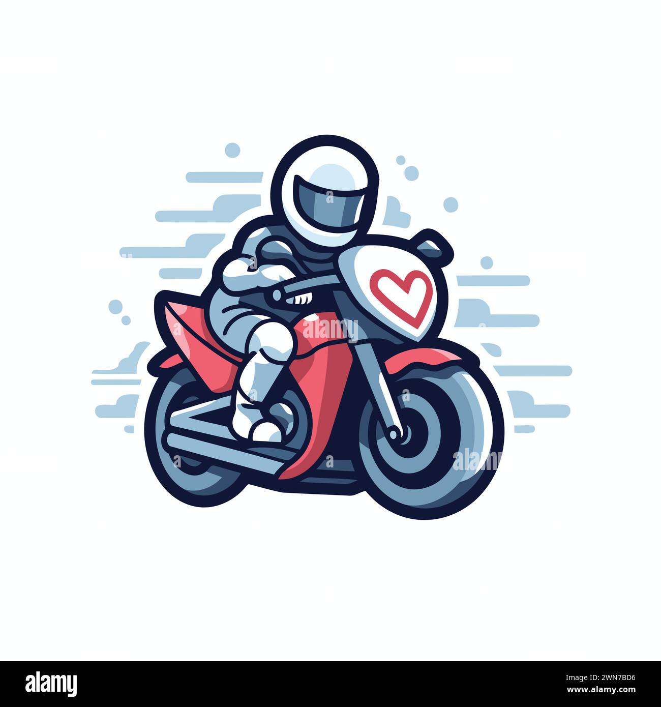 Biker on a motorcycle Stock Vector Images - Alamy