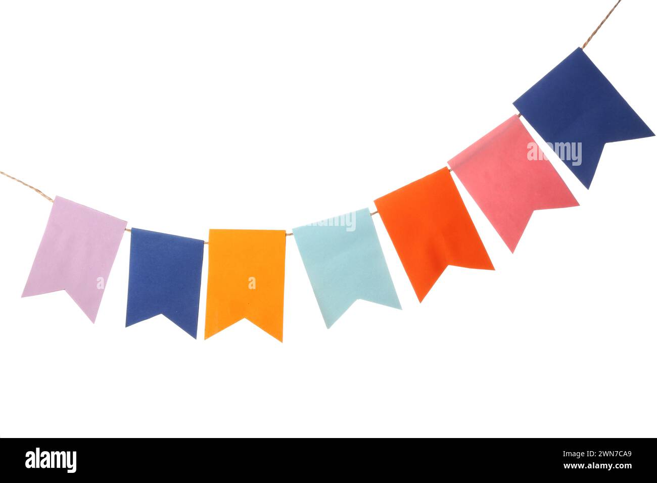 Colorful flags on white background. Festa Junina (June Festival ...