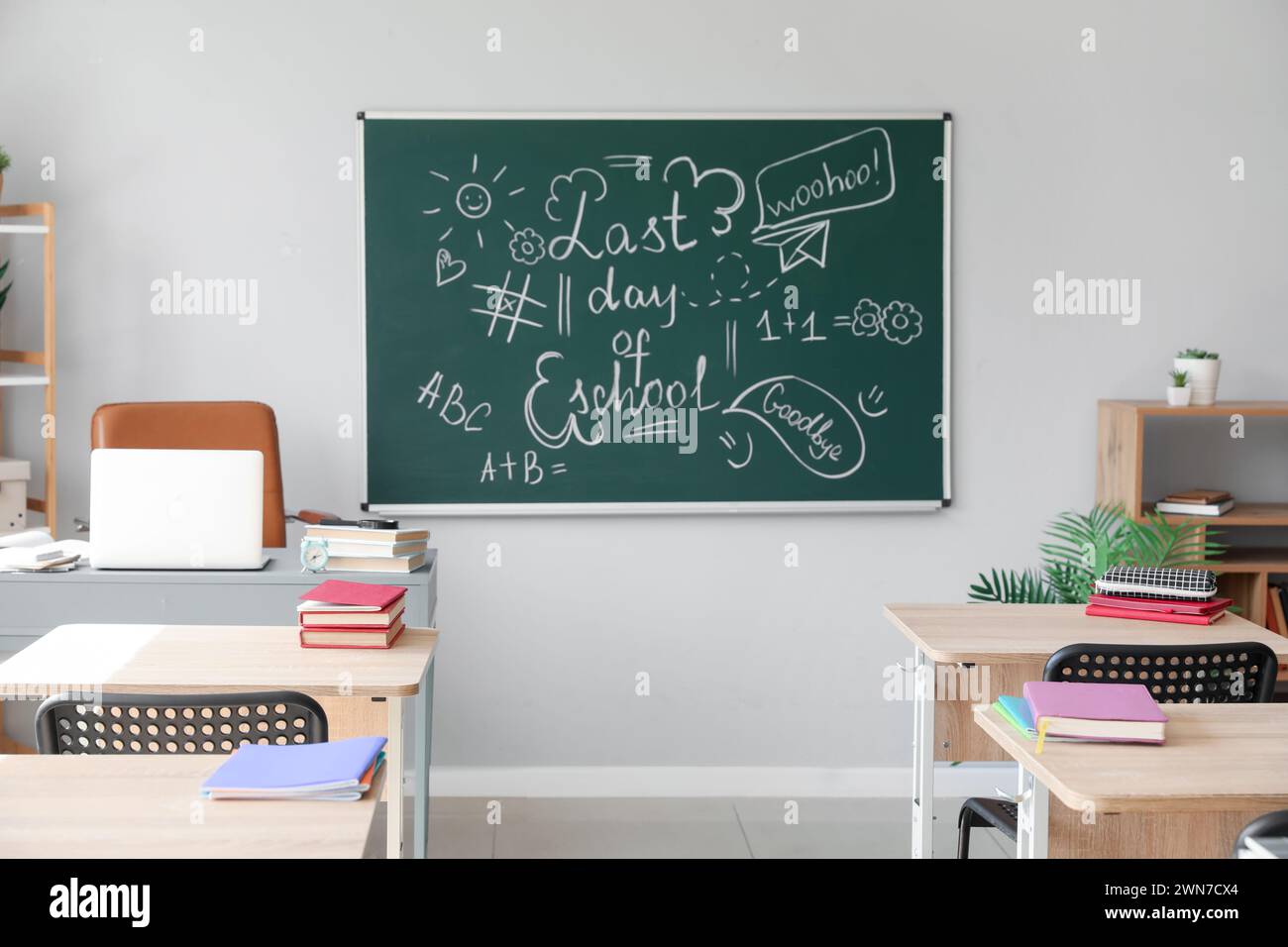 Children finish lesson in hi-res stock photography and images - Alamy