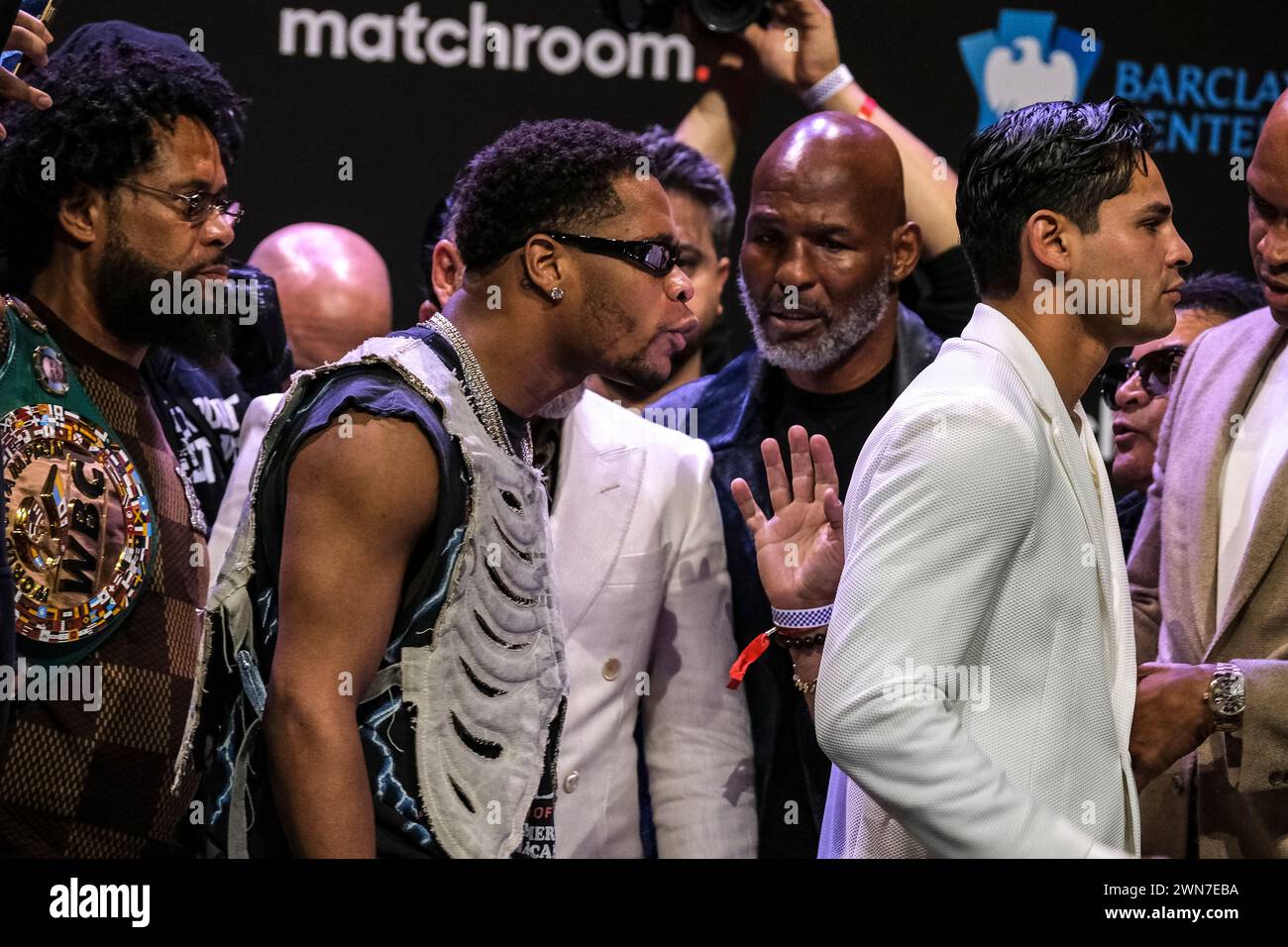 Los Angeles, California, USA. 29th Feb, 2024. WBC Super Lightweight ...