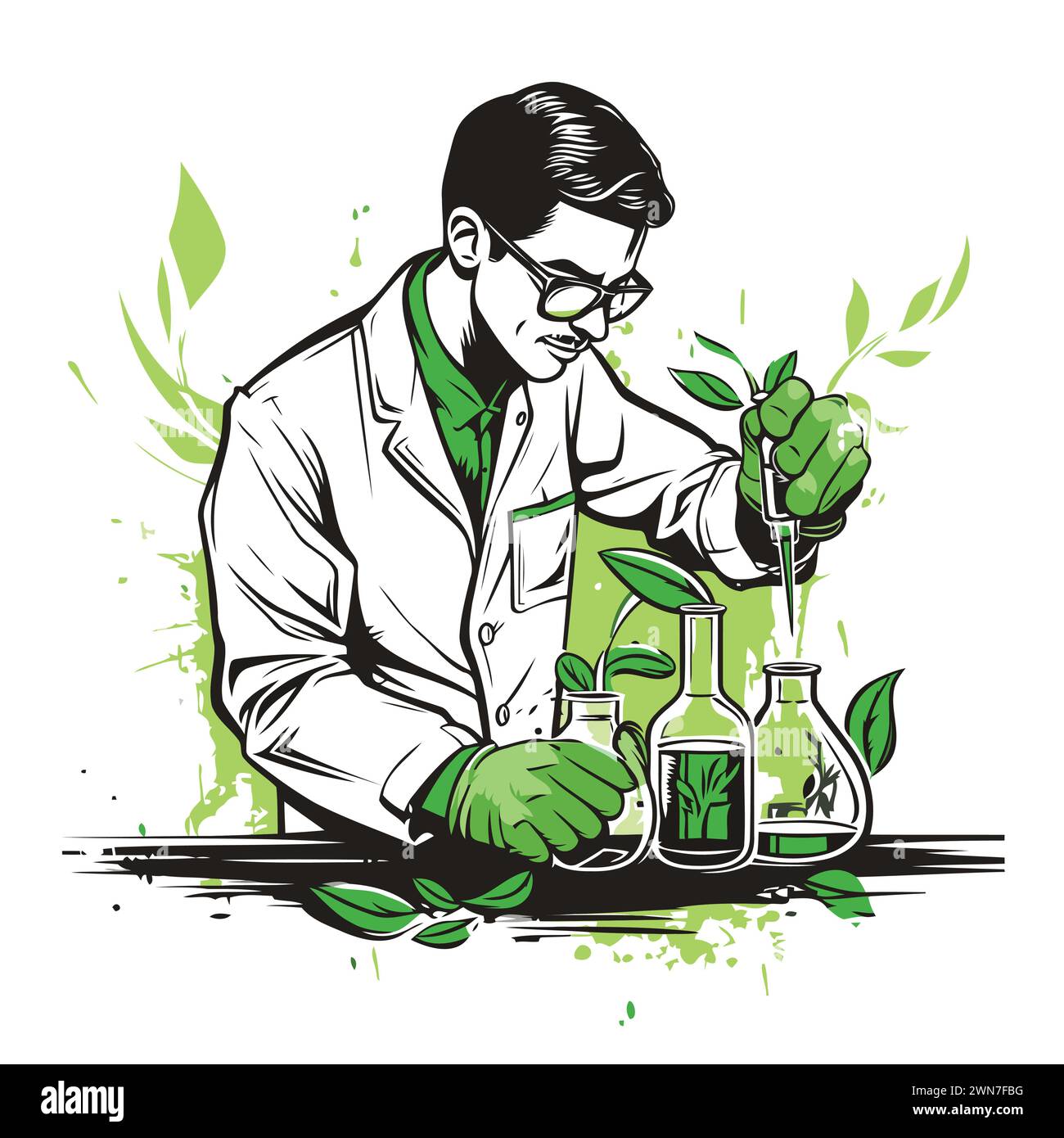 Scientist working in a laboratory Cut Out Stock Images & Pictures - Alamy