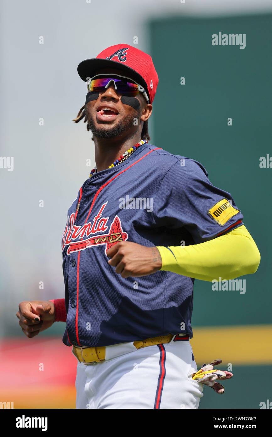 North Port FL USA; Atlanta Braves center fielder Ronald Acuna Jr ...