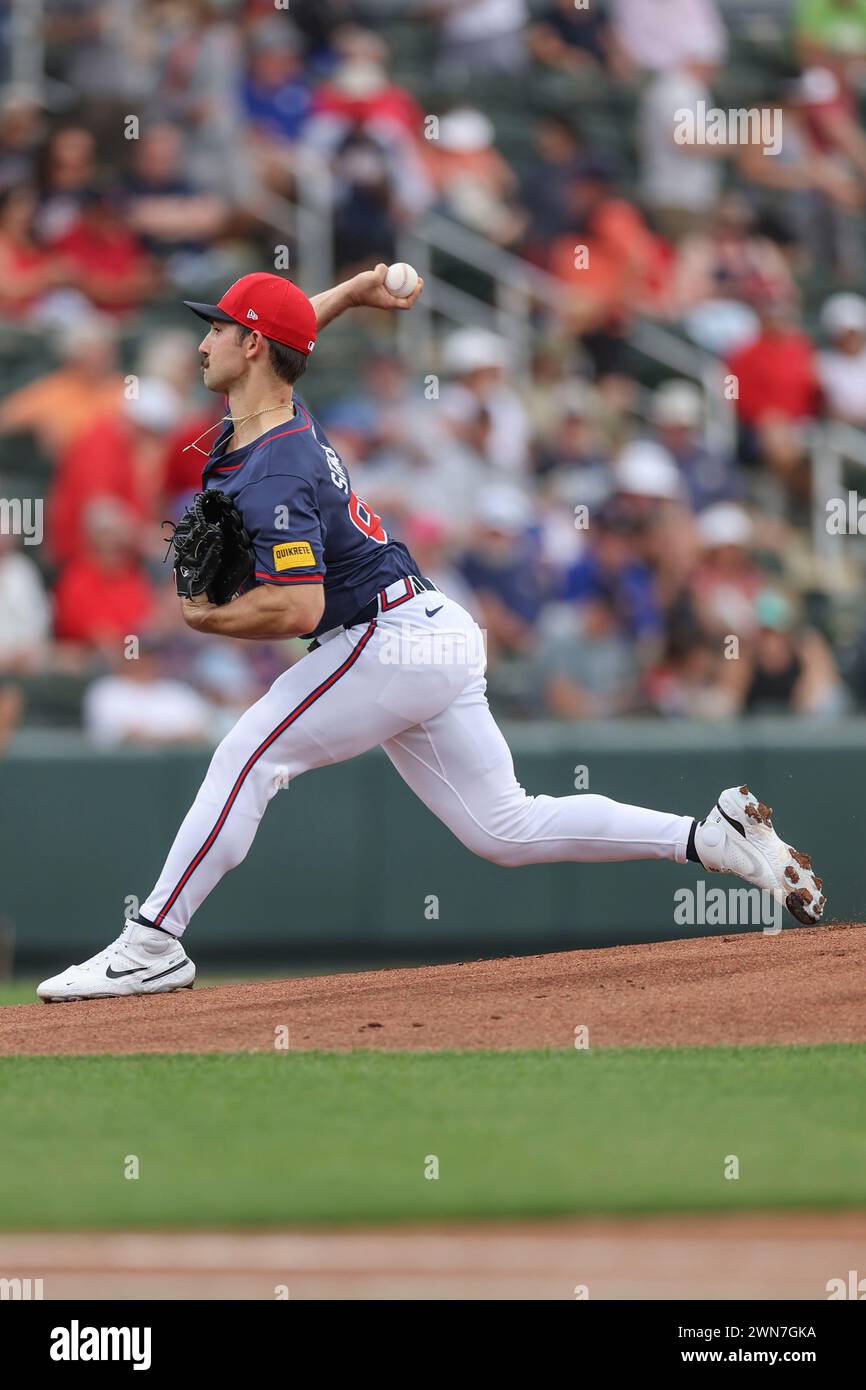 North Port FL USA; Atlanta Braves starting pitcher Spencer Strider (99 ...