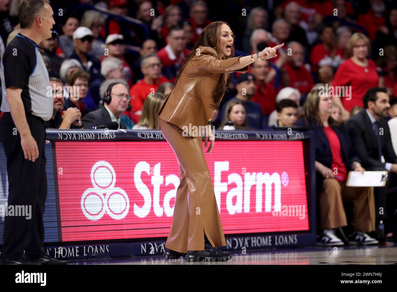 TUCSON, AZ - FEBRUARY 29: Arizona Wildcats head coach Adia Barnes ...